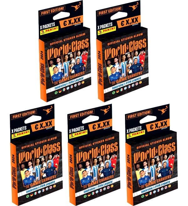 Panini World Class 2024 Stickers - 5 x Eco-Blister (=40 pochettes ...