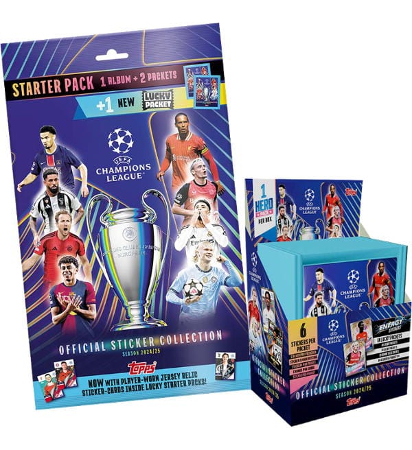 Topps Champions League Stickers 2024/25 - Starterpack + Boîte de 50 ...
